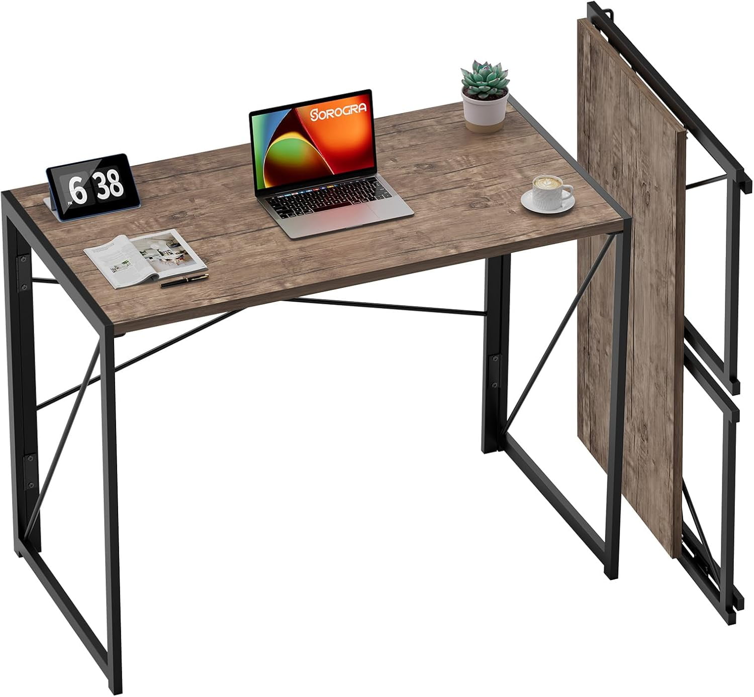 Small Folding Desk, No Assembly Required Computer Desks, 31.5 inch ...