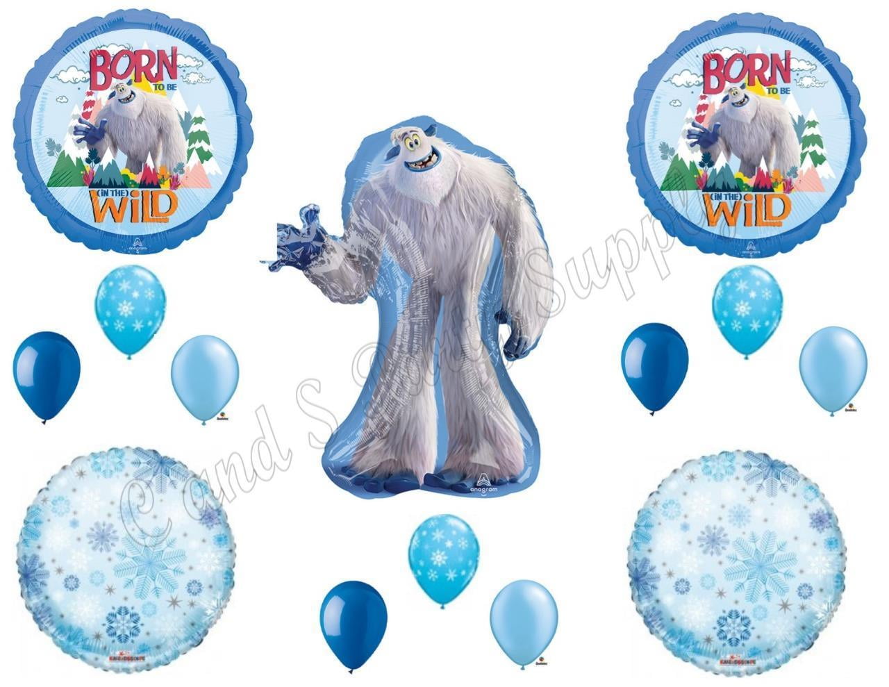 Small Foot Migo Yeti Happy Birthday Party Balloons Decoration Supplies ...