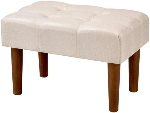 Small Foot Rest Under Desk Ottoman, Linen Foot Stool with Legs ...