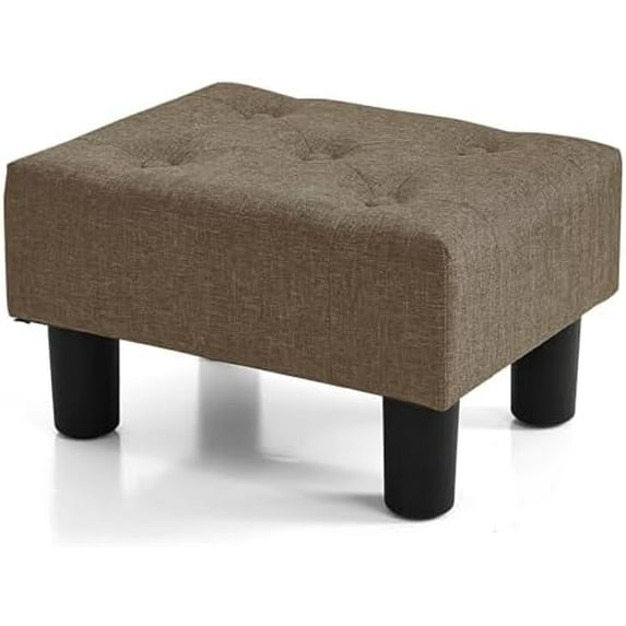 Small Foot Stool, Linen Foot Stools with Legs, Stable Small Footstool ...