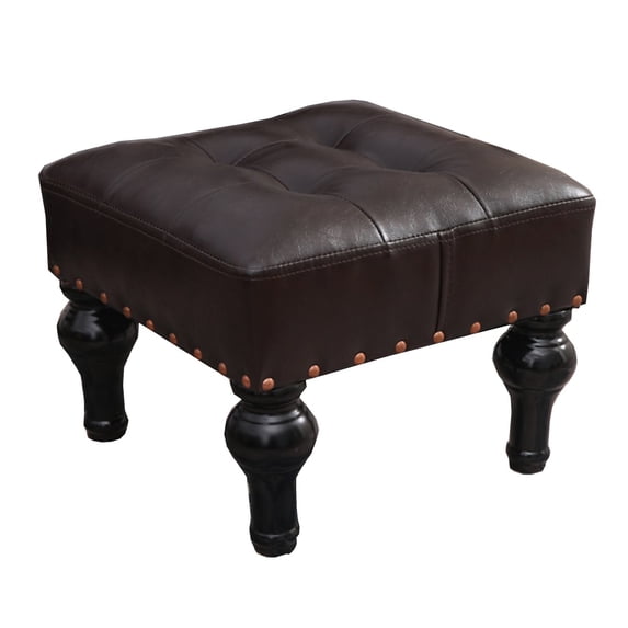 Small Foot Stool For Living Room Upholstered Leather Footrest For Couch ...