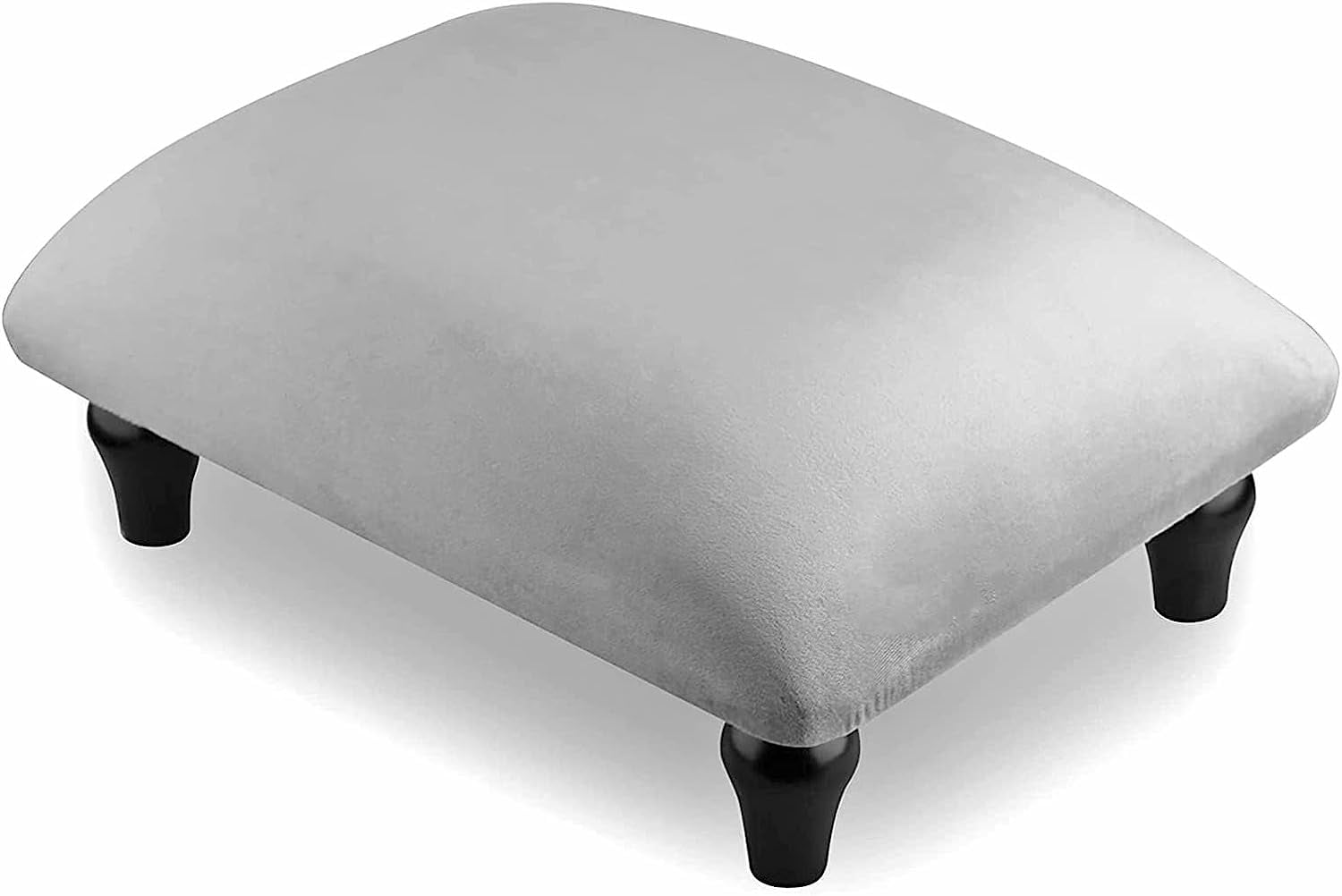 Small Foot Stool Ottoman with Stable Wood Legs Upholstered Footstool ...