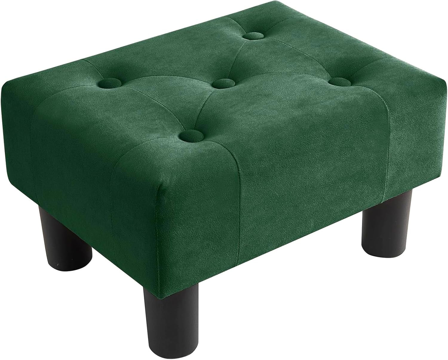 Small Foot Stool Ottoman, Velvet Ottoman Foot Rest with Legs, Rectangle ...