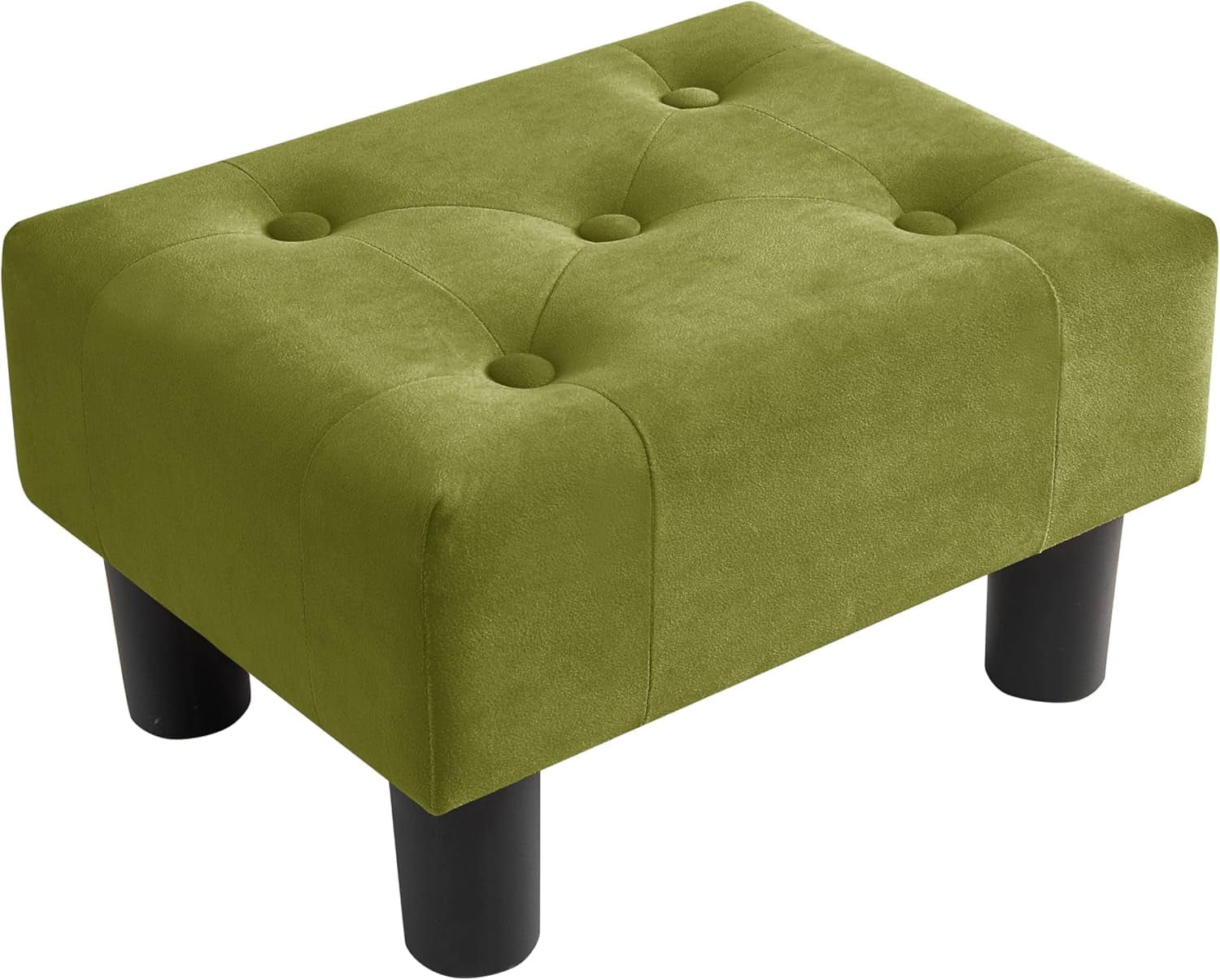 Small Foot Stool Ottoman, Velvet Ottoman Foot Rest with Legs, Rectangle ...