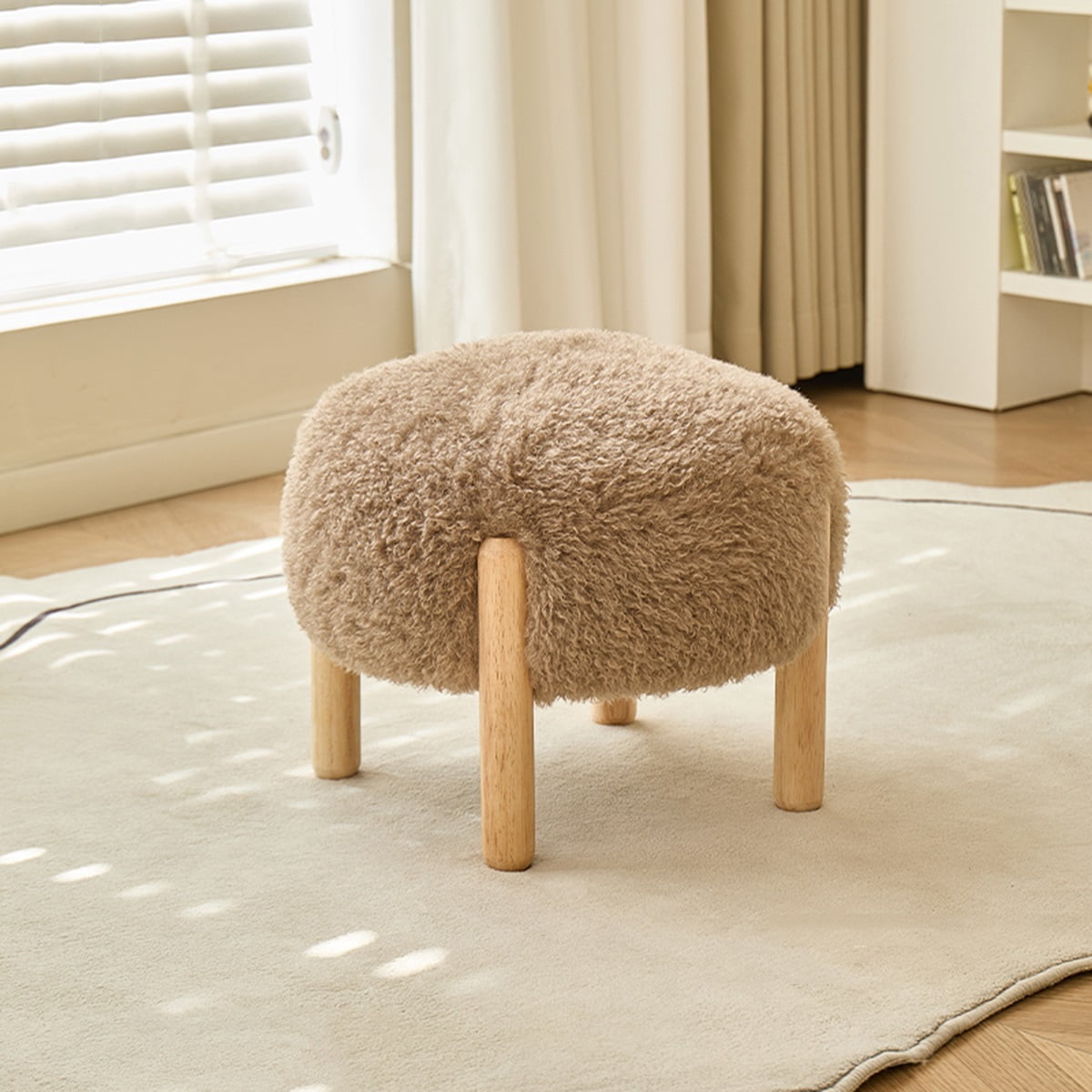 Small Foot Stool Round Upholstery Ottoman Small Sofa Foot Rest Under ...