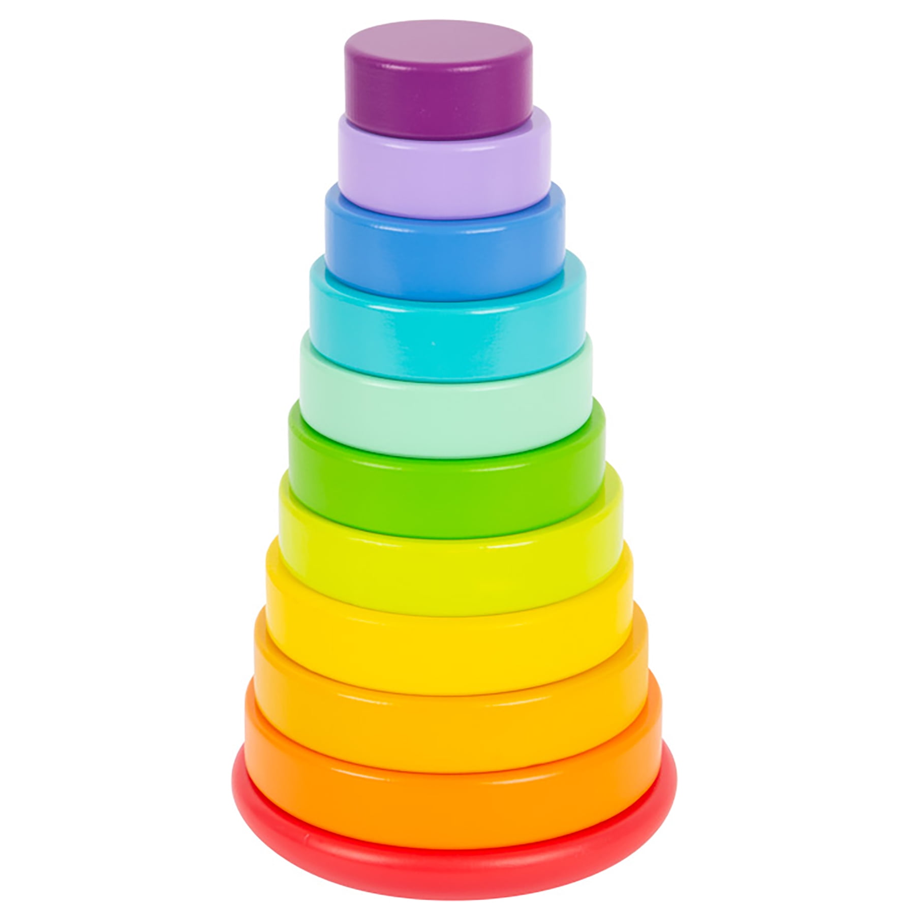 Small Foot Wooden Toys Large Stacking Rainbow Tower Designed for ...