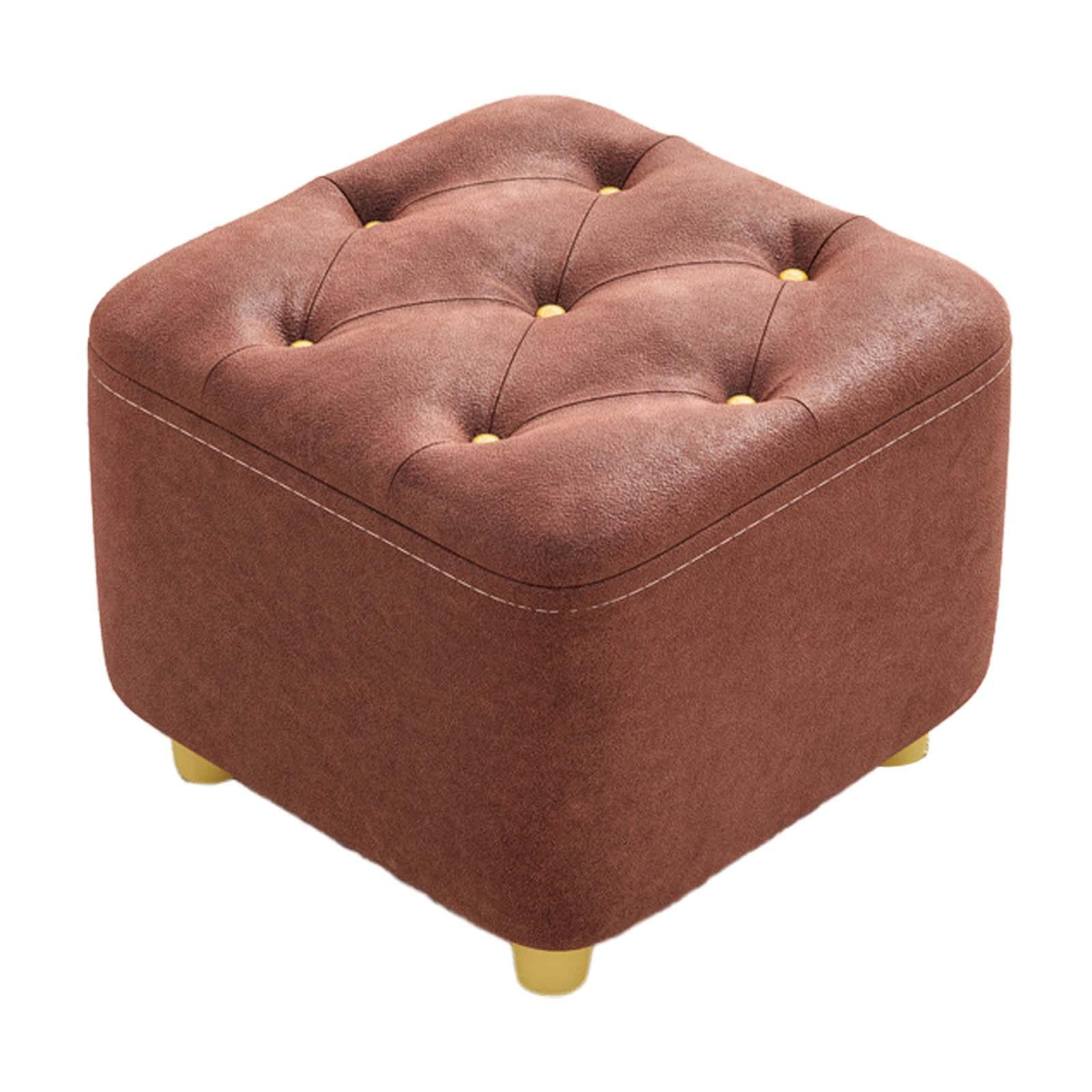 Small Footstool Foot Stool Stable Padded Seat Silent Bottom Pads ...