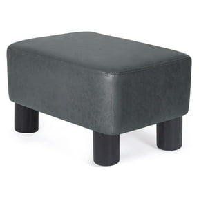 Homebeez Small Ottoman Footrest, Plastic Foot Stool, Modern Black ...