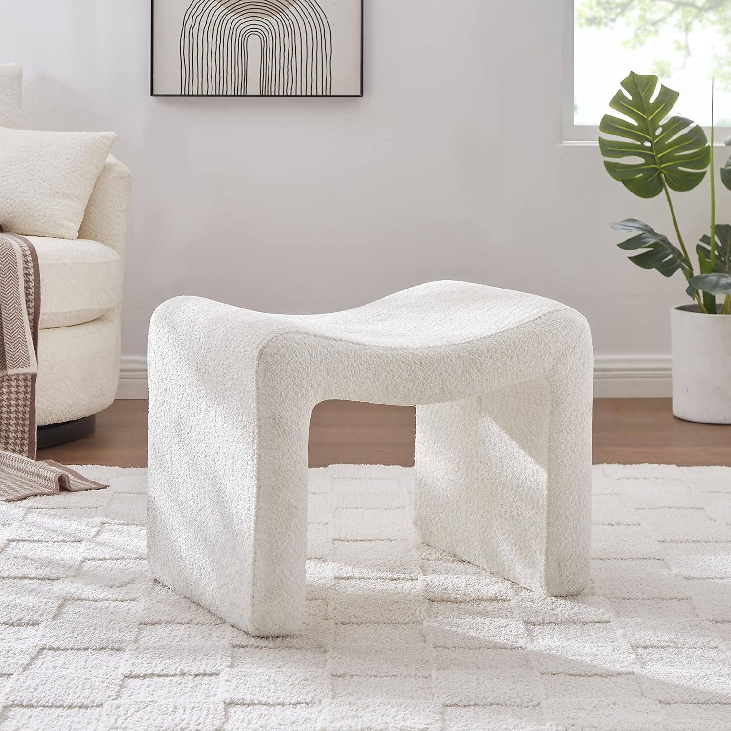 Small Footstool Ottoman, Multi-Functional Modern Foot Stool, Sofa ...