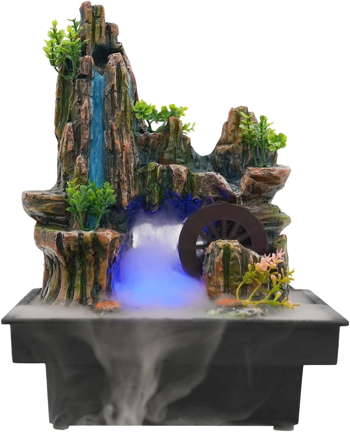 Small Fountain Rockery & Crystal Water Fountain Illuminated Waterfall ...
