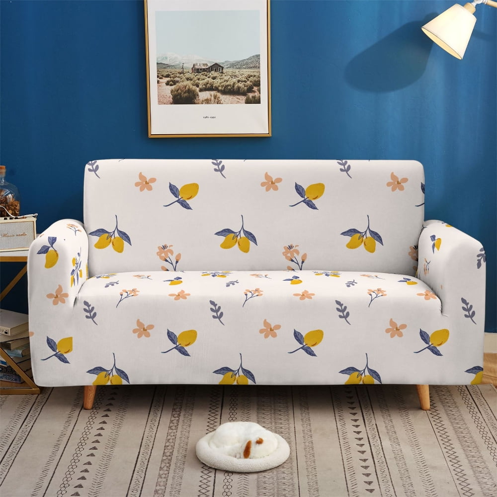 Small Fresh Lemon Fruit Printing Sofa Cover for Household Elastic Dust ...