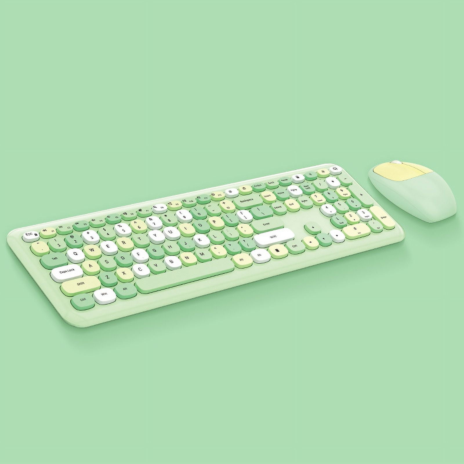 Small Fresh Macaron Color Wireless Keyboard and Mouse Set Girls Lovely ...