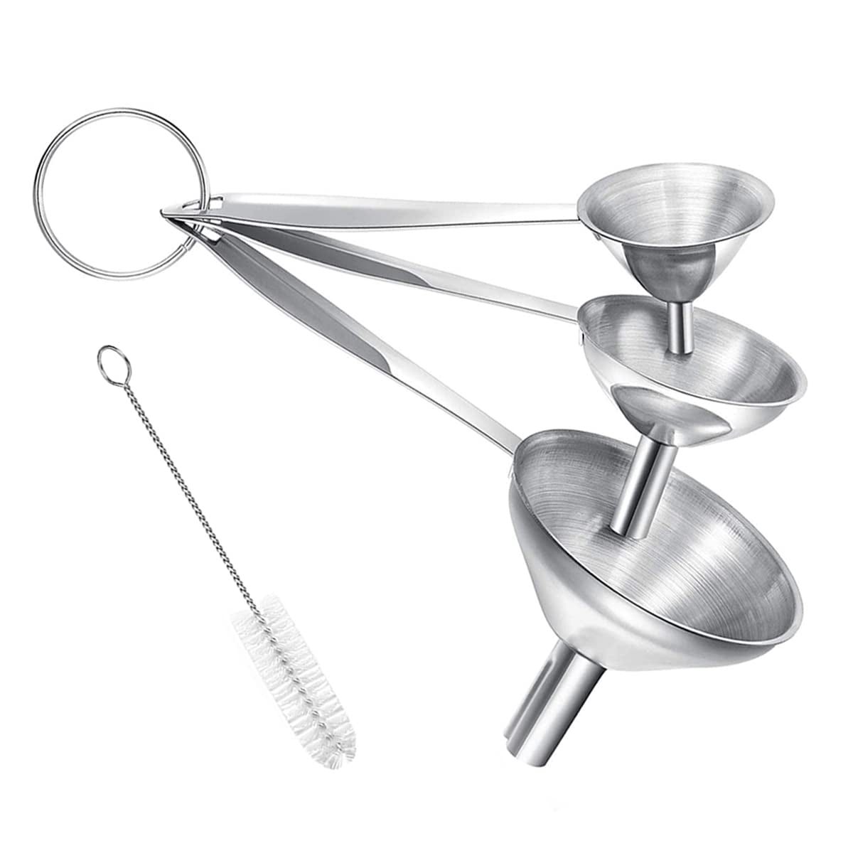 Small Funnels for Filling Bottles, 3 Pcs Stainless Steel Kitchen Funnel ...