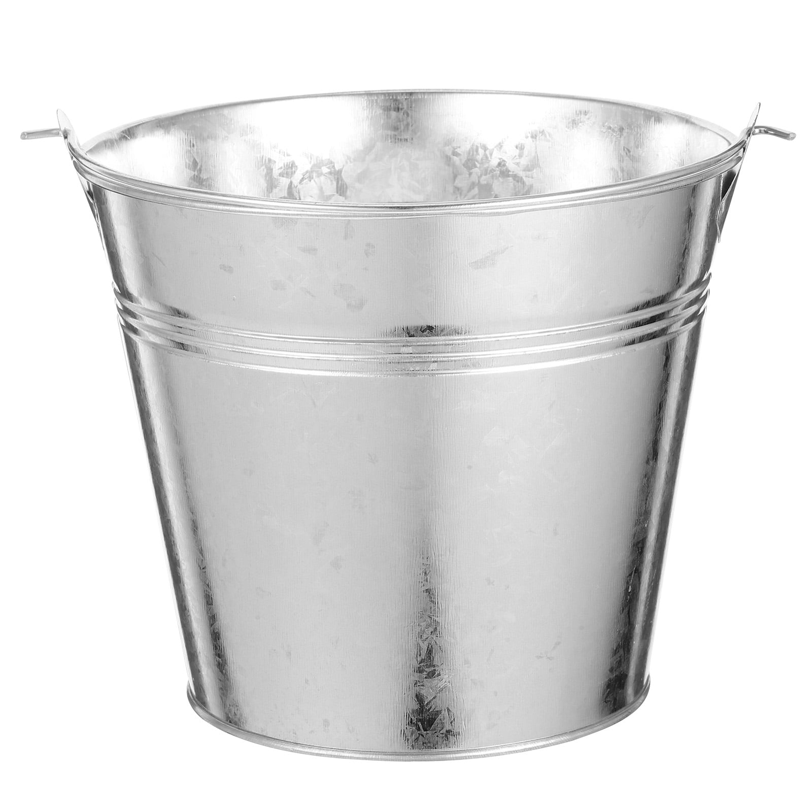 Small Galvanized Iron Buckets for Storage Silver Aesthetic and Durable ...