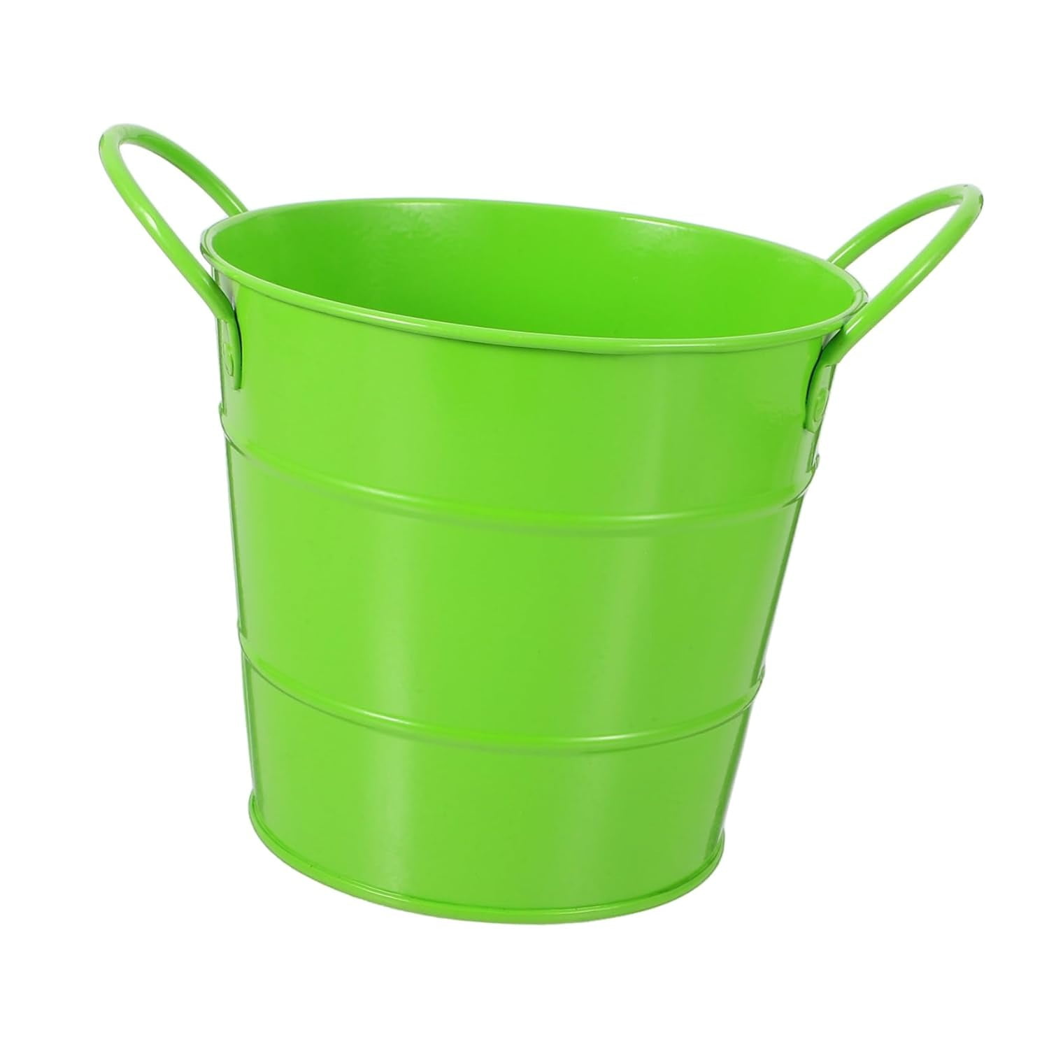 Small Galvanized Metal Storage Bucket Versatile Tabletop Trash Can and ...