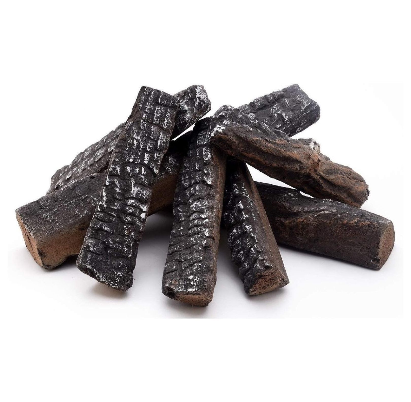 Small Gas Fireplace Logs 8 Piece Set of Ceramic Wood Logs. For Gas ...
