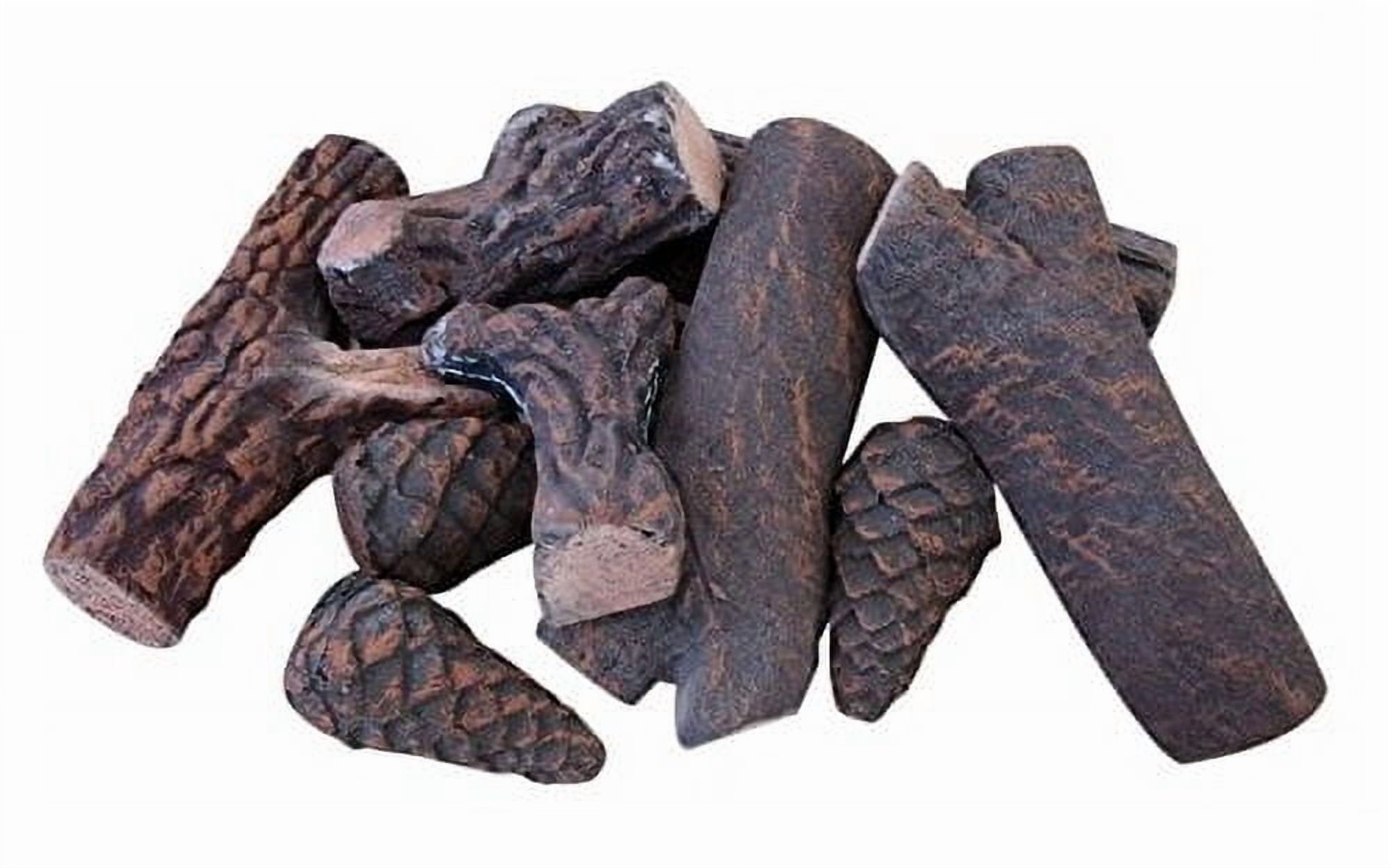 Small Gas Fireplace Logs 9 Piece Set of Ceramic Wood Logs. All Types of ...