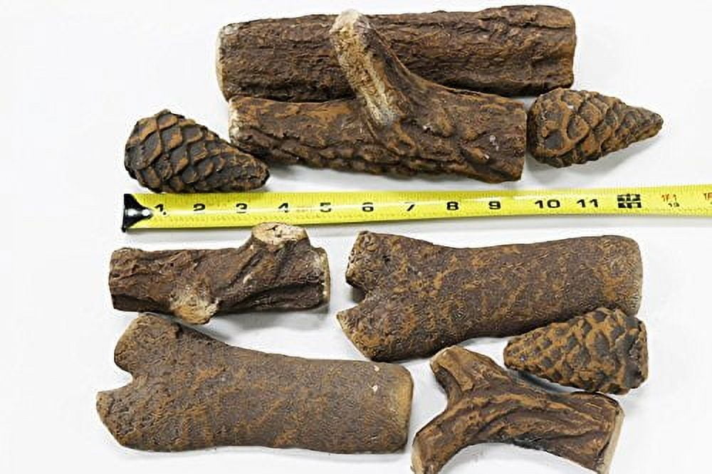 Small Gas Fireplace Logs 9 Piece Set of Ceramic Wood Logs. All Types of ...