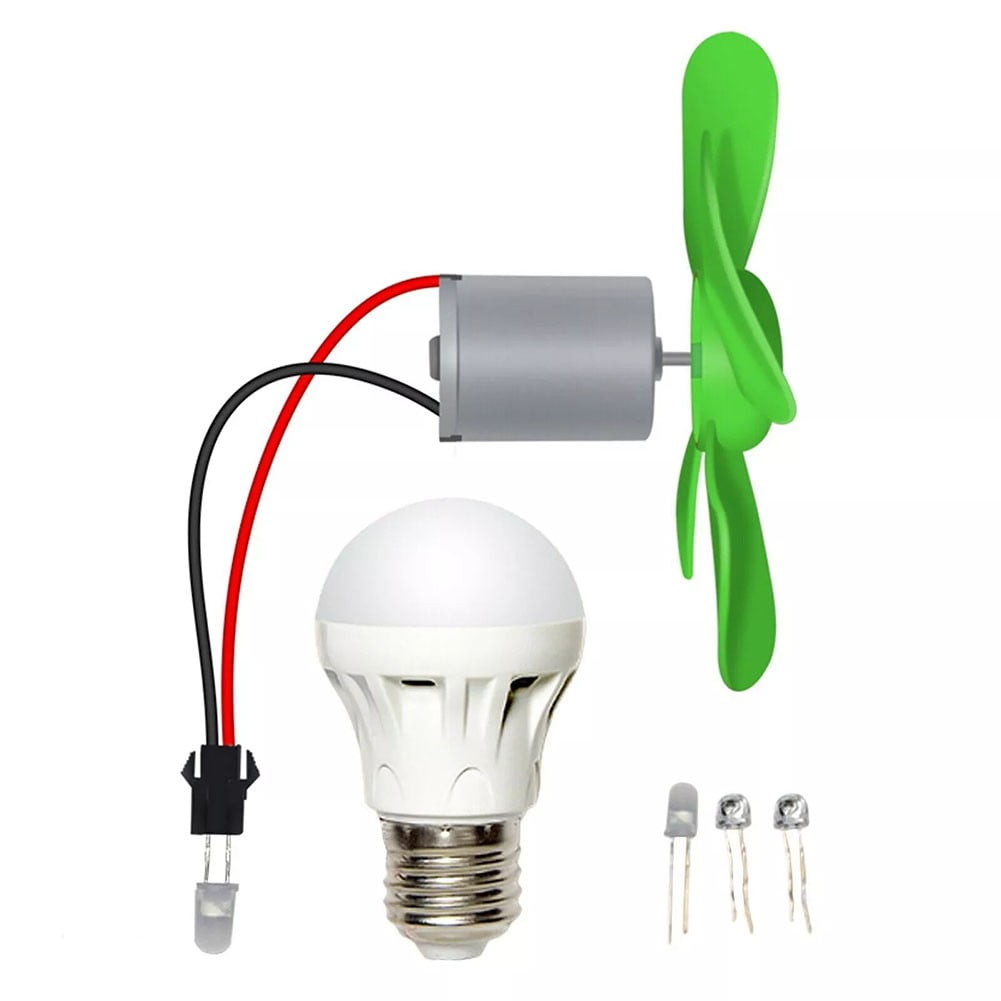 Small Generator Mini Wind Turbine Motor Bulb DIY Kit Power Alternative ...