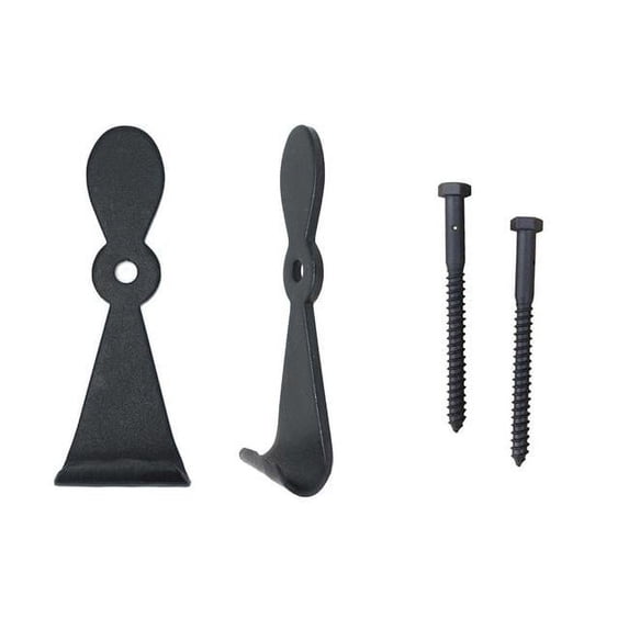 Small Georgetown Shutter Dog with Lag Bolt, Black - Set of 2 - Walmart.com