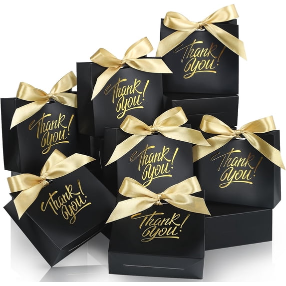 Small Gift Bags, 70 Pack 4.5x1.8x3.9 Inches Mini Thank You Bags Black ...
