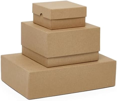 Small Gift Boxes, 3 ⅝ x 2 ¼ x 1 ¼ Inch Kraft Set Up Mailing Boxes with ...