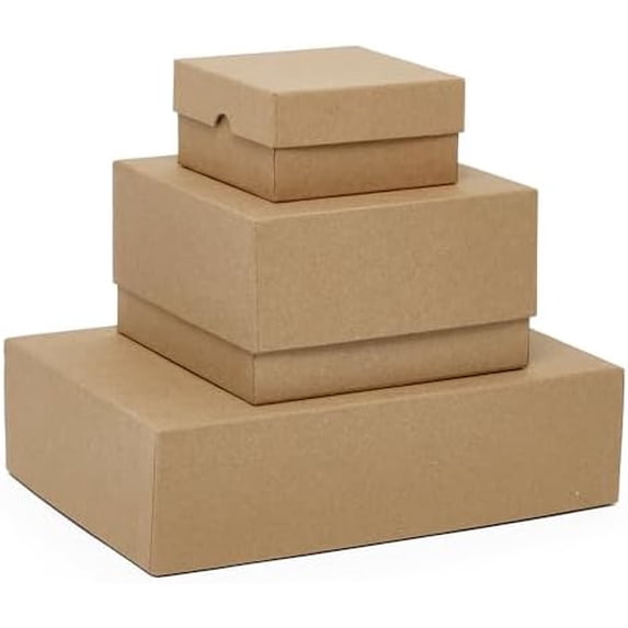 Small Gift Boxes, 3 ⅝ x 2 ¼ x 1 ¼ Inch Kraft Set Up Mailing Boxes with ...