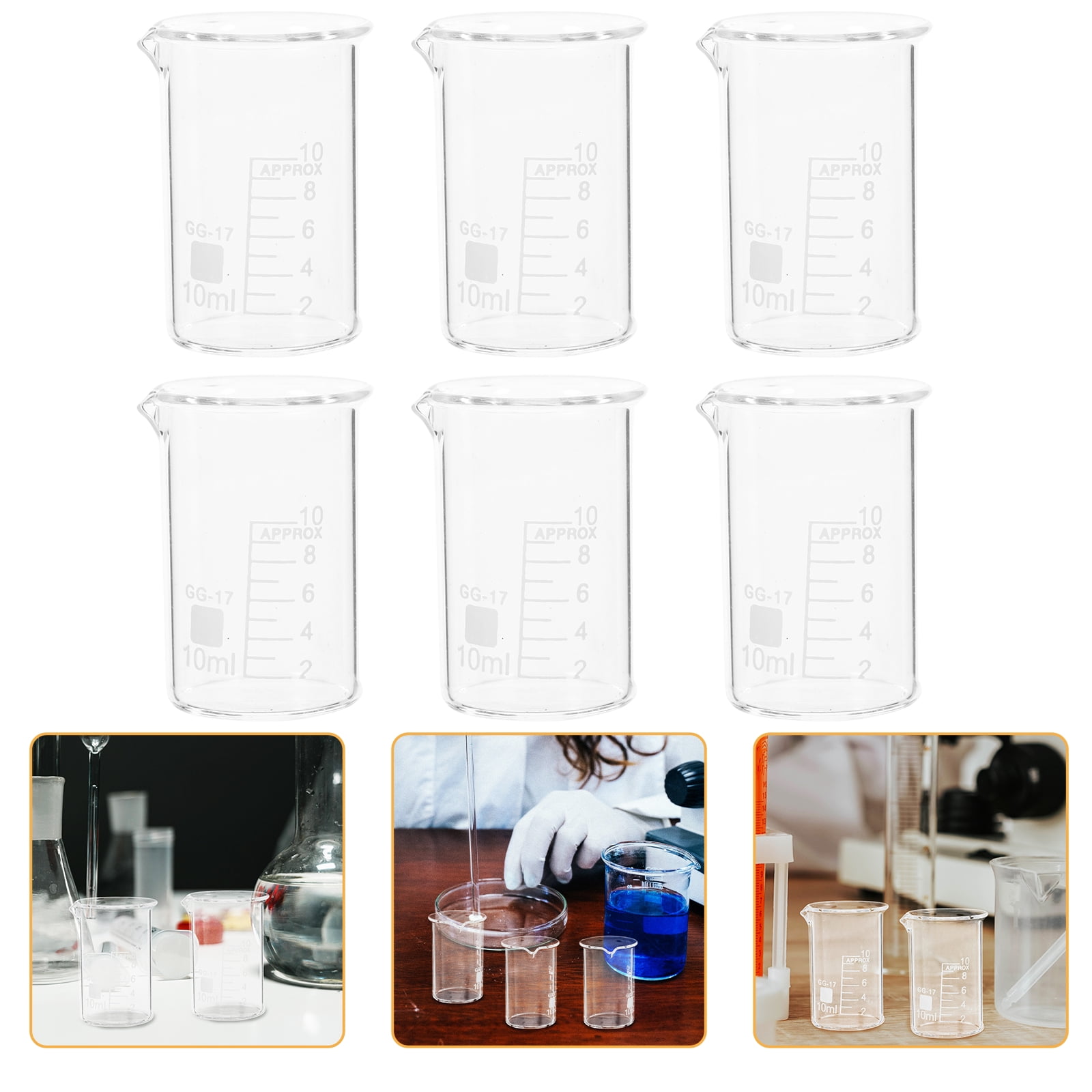 Small Glass Beaker 10ml Experimental Equipment Chemistry Laboratory ...
