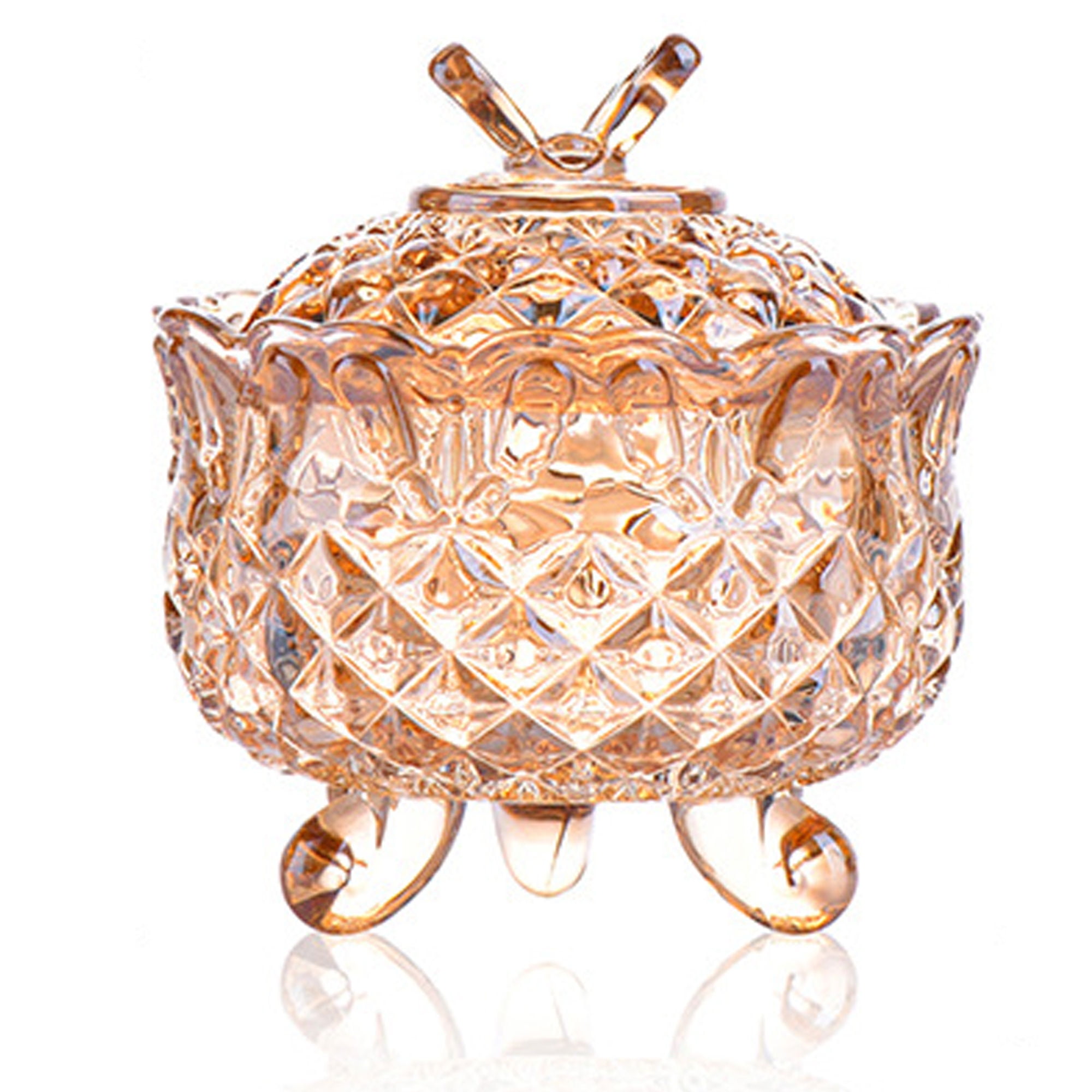 Small Glass Candy Jar, Mini Butterfly Candy Jar With Three Feet ...