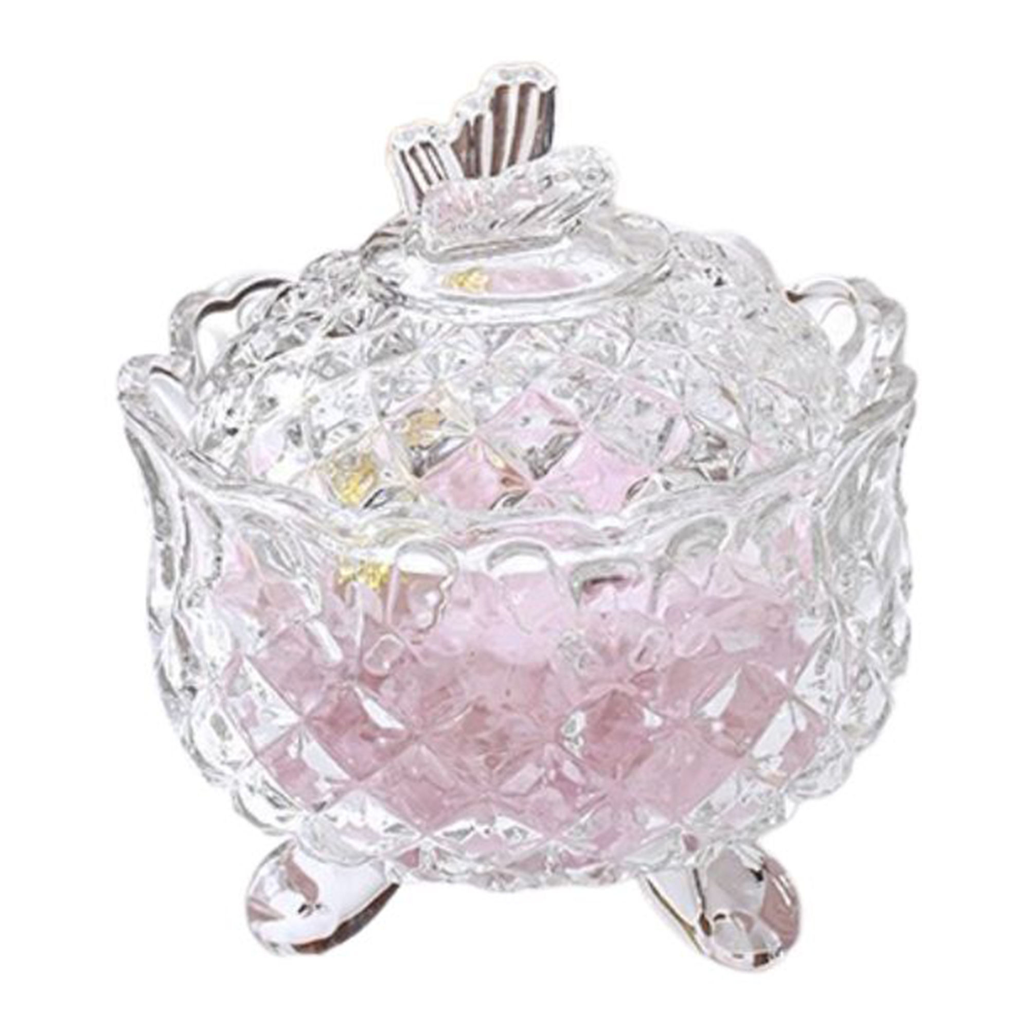 Small Glass Candy Jar, Mini Butterfly Candy Jar With Three Feet ...