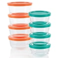 Small Glass Food Storage Containers Set, 8-Pack Meal Prep with BPA-Free ...
