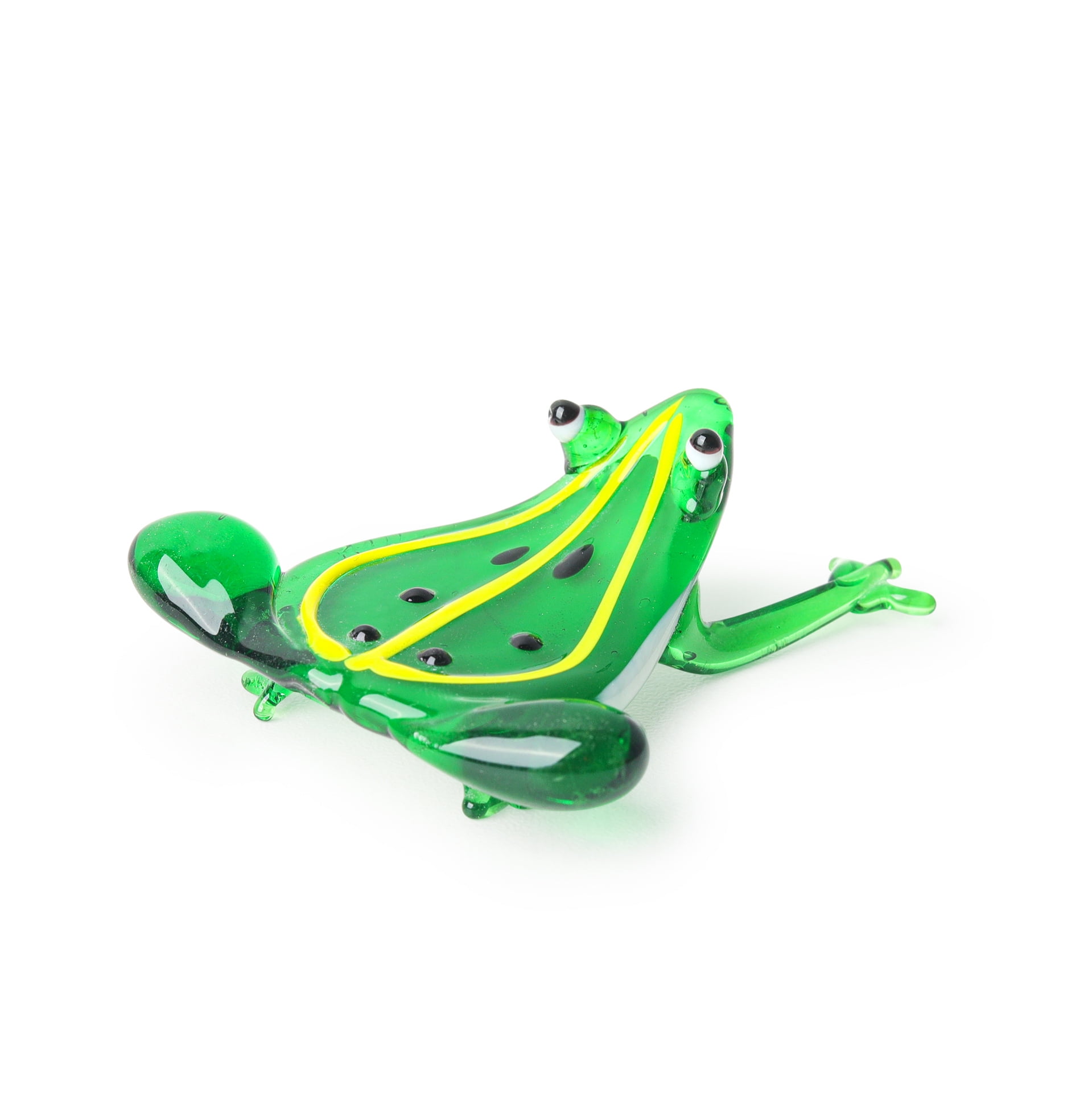 Small Glass Frog Figurine Collection Paperweight Table Centerpiece ...