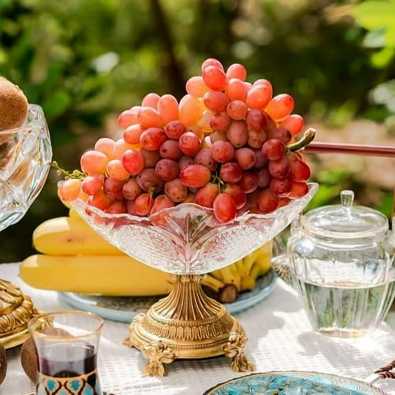 Small Glass Fruit Bowl，8" Decorative Bowl,Decorative Glass Bowl with ...