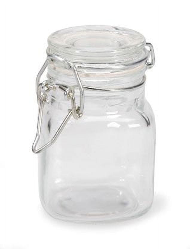 Small Glass Jars with Locking Cannister Style Lids - 3"x2"x2" ~LOT of 6 ...