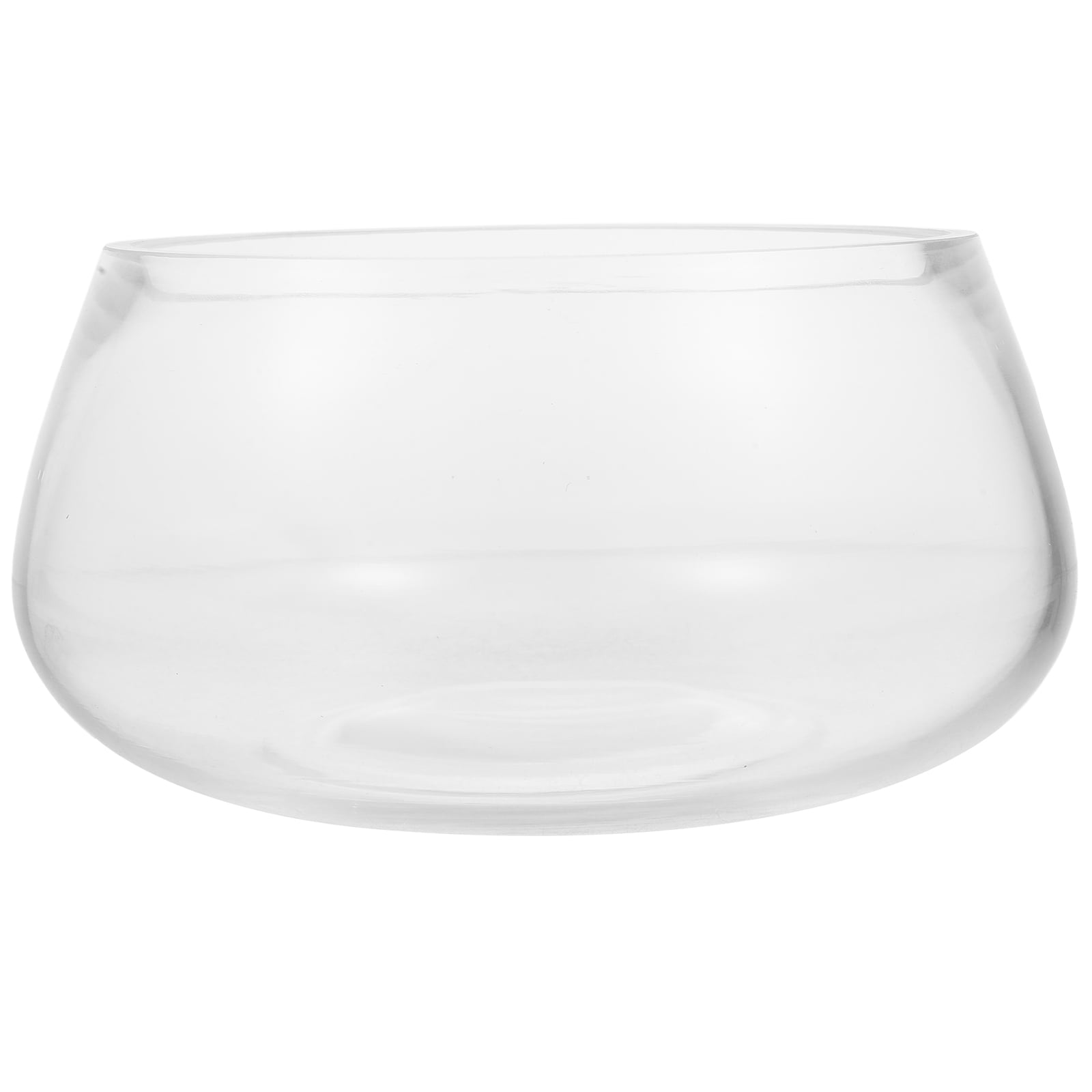 Round Clear Glass Fish Bowl Small Aquarium Desktop Tank for Turtles ...