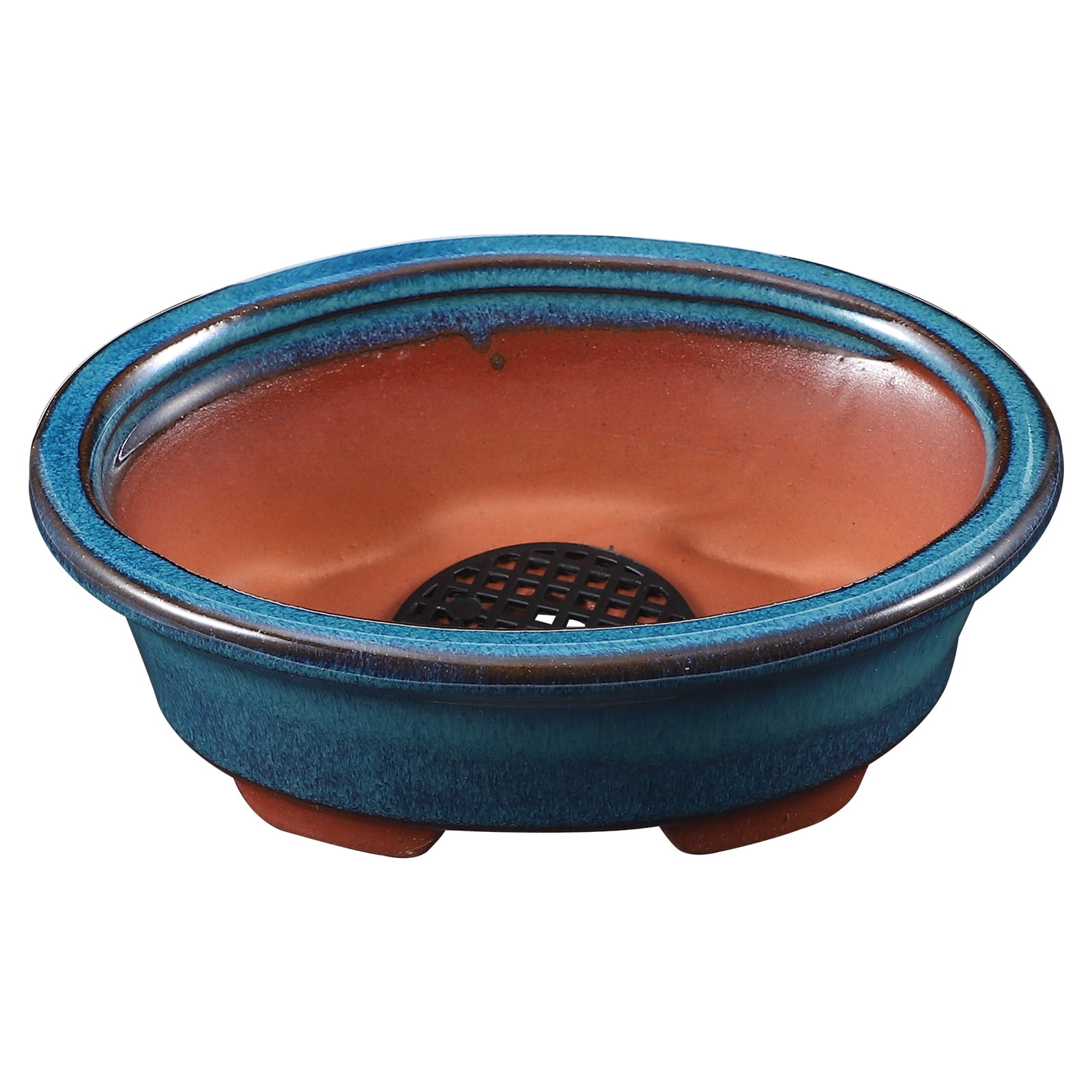 Glazed Ceramic Bonsai Planter with Drainage for Succulent and Cactus ...