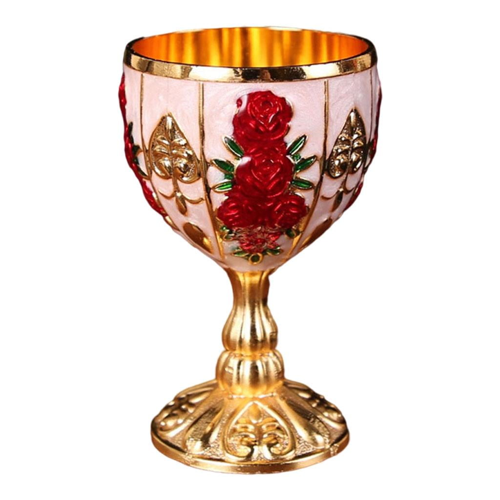 Small Goblet Glasses Embossed cup glass Wedding Decoration Red ...