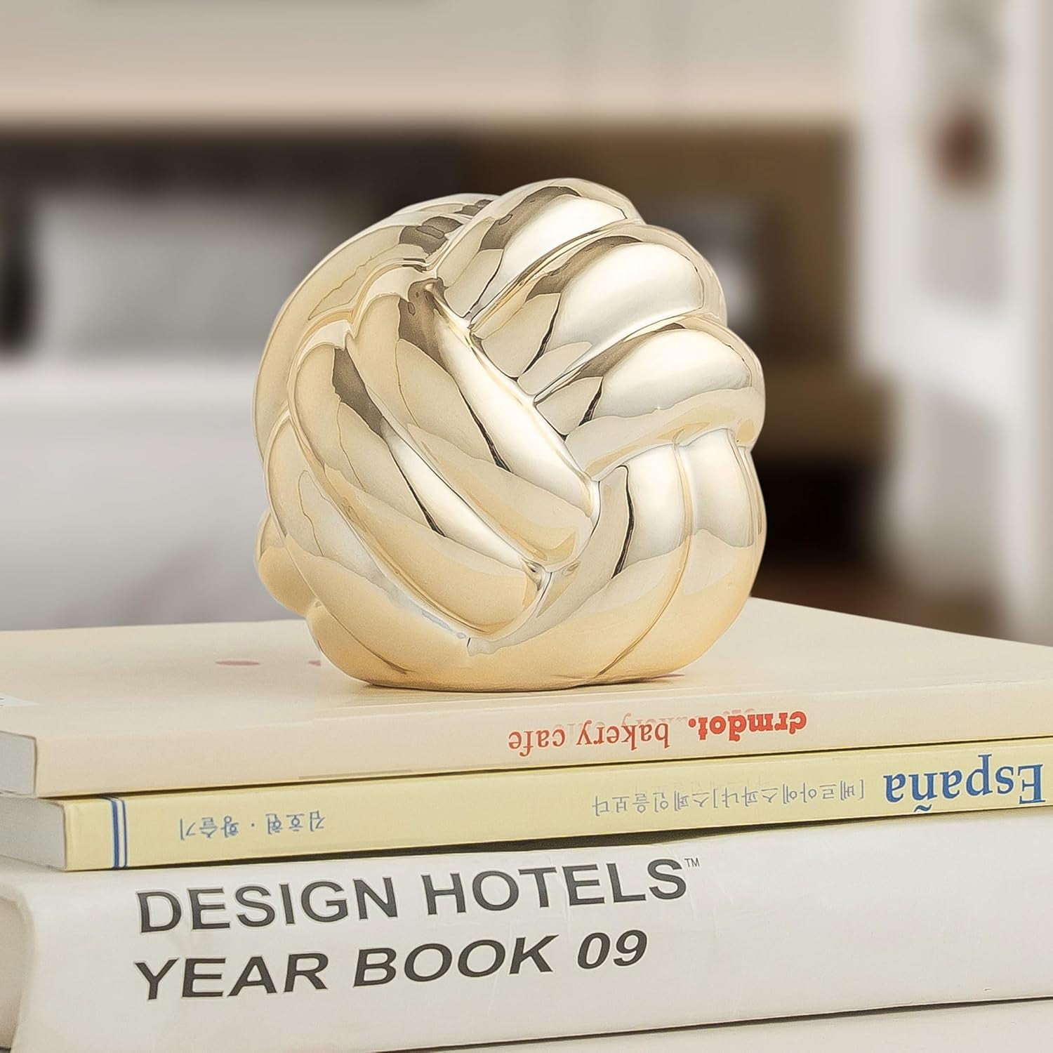 Small Gold Knot Decor, Chain Link Decor, Coffee Table Decor, Book Shelf ...