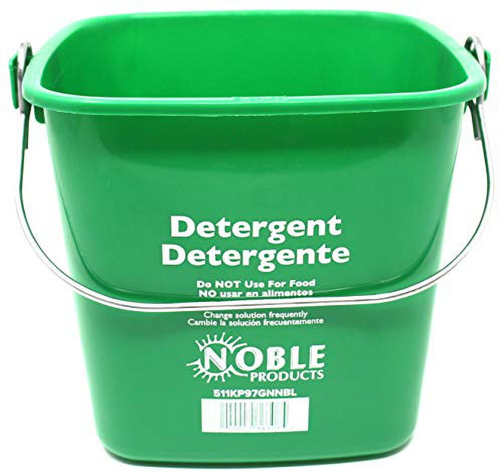 Small Green Detergent Bucket - 3 Quart Cleaning Pail - Set of 3 Square ...