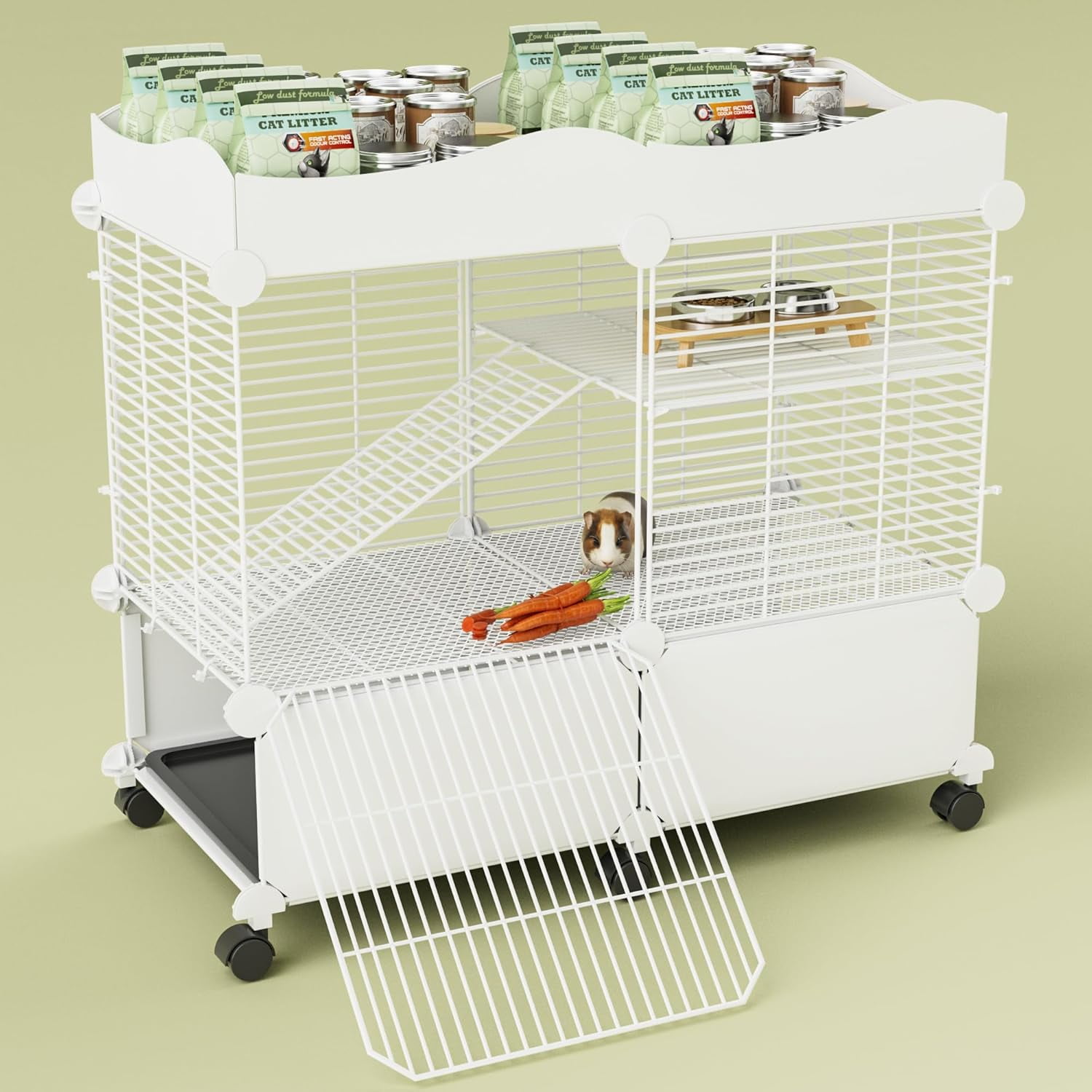 Small Guinea Pig Cages Indoor, Chinchilla Rat Cage Rabbit House on ...