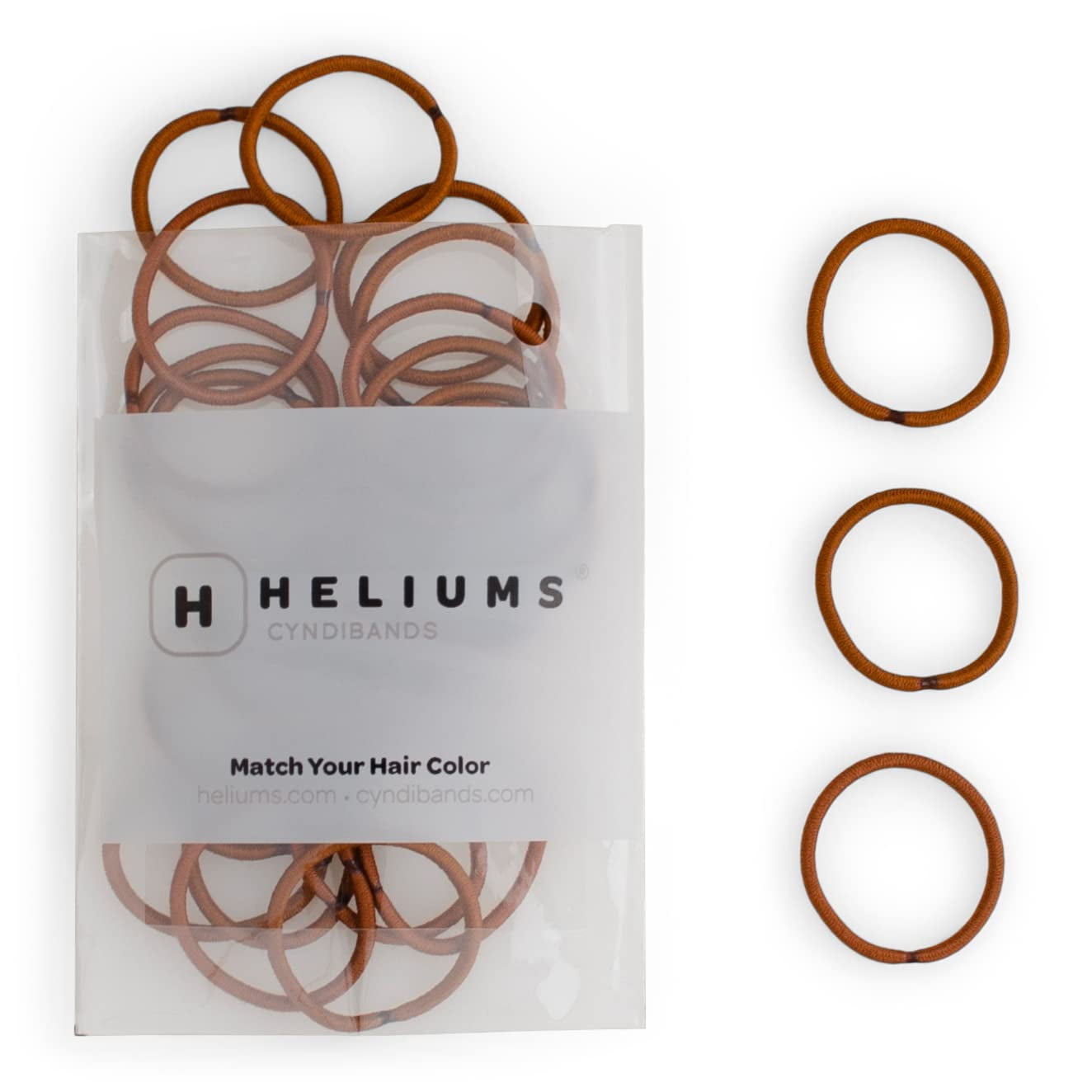 Small Hair Ties - Copper - No Damage Mini 1 Inch Reusable 2mm Elastics ...