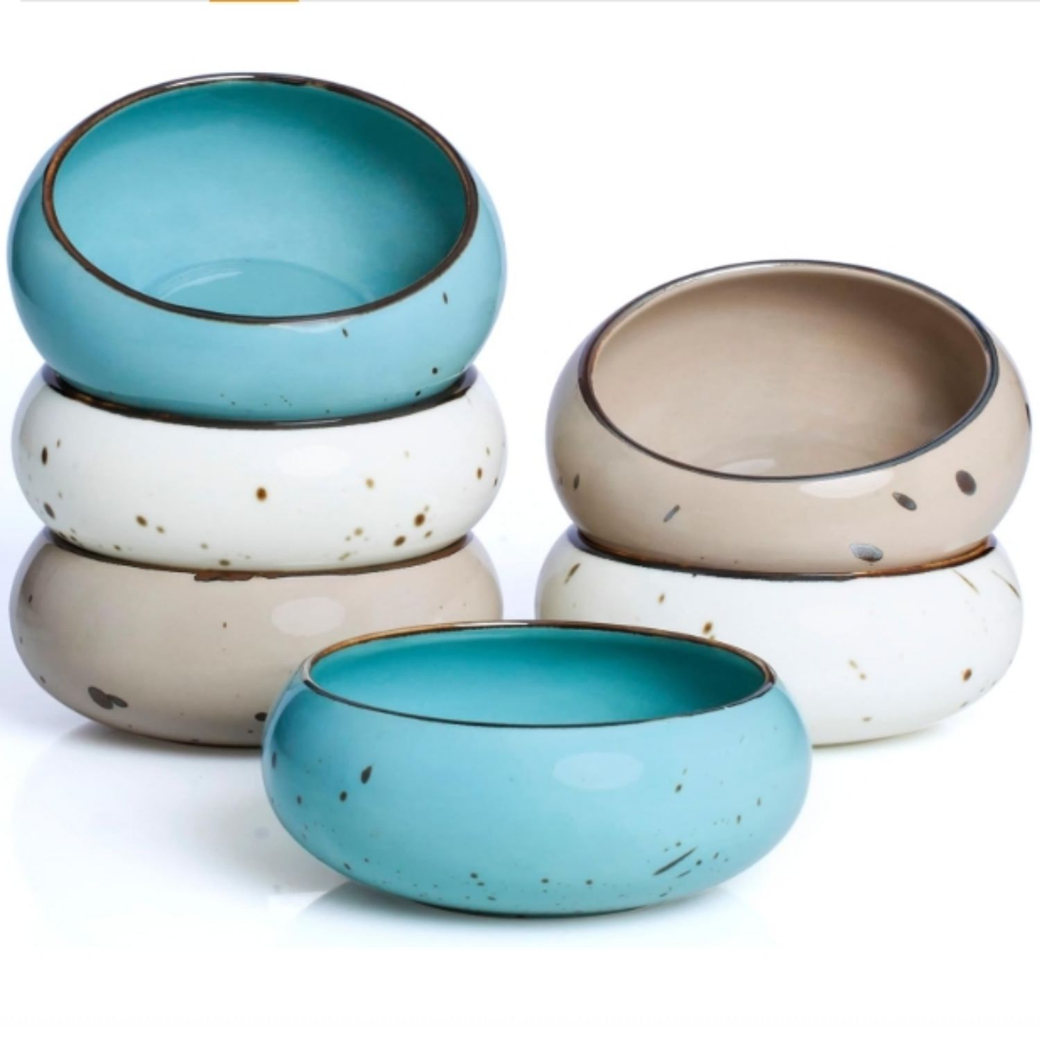 Small Hand Craft Dessert Bowls - 12oz, Set of 6 - Microwave, Oven ...
