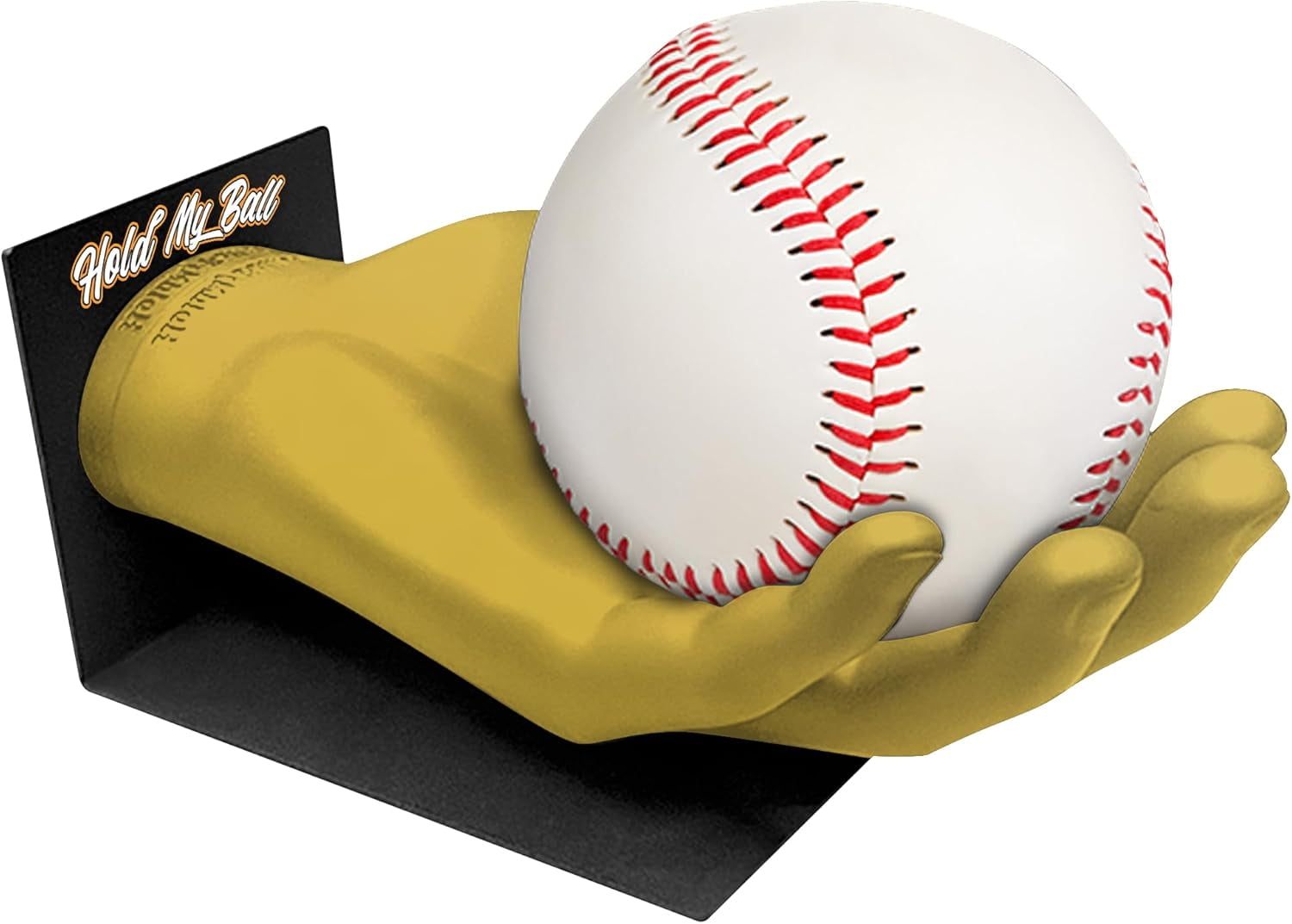 Small Hand-Sculptured Ball Holder & Stand - Compact Rack for Baseballs ...