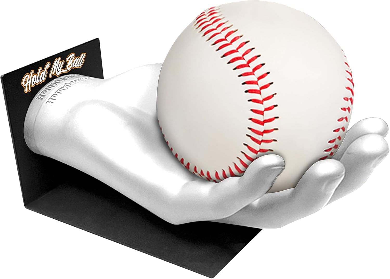 Small Hand-Sculptured Ball Holder & Stand - Compact Rack for Baseballs ...