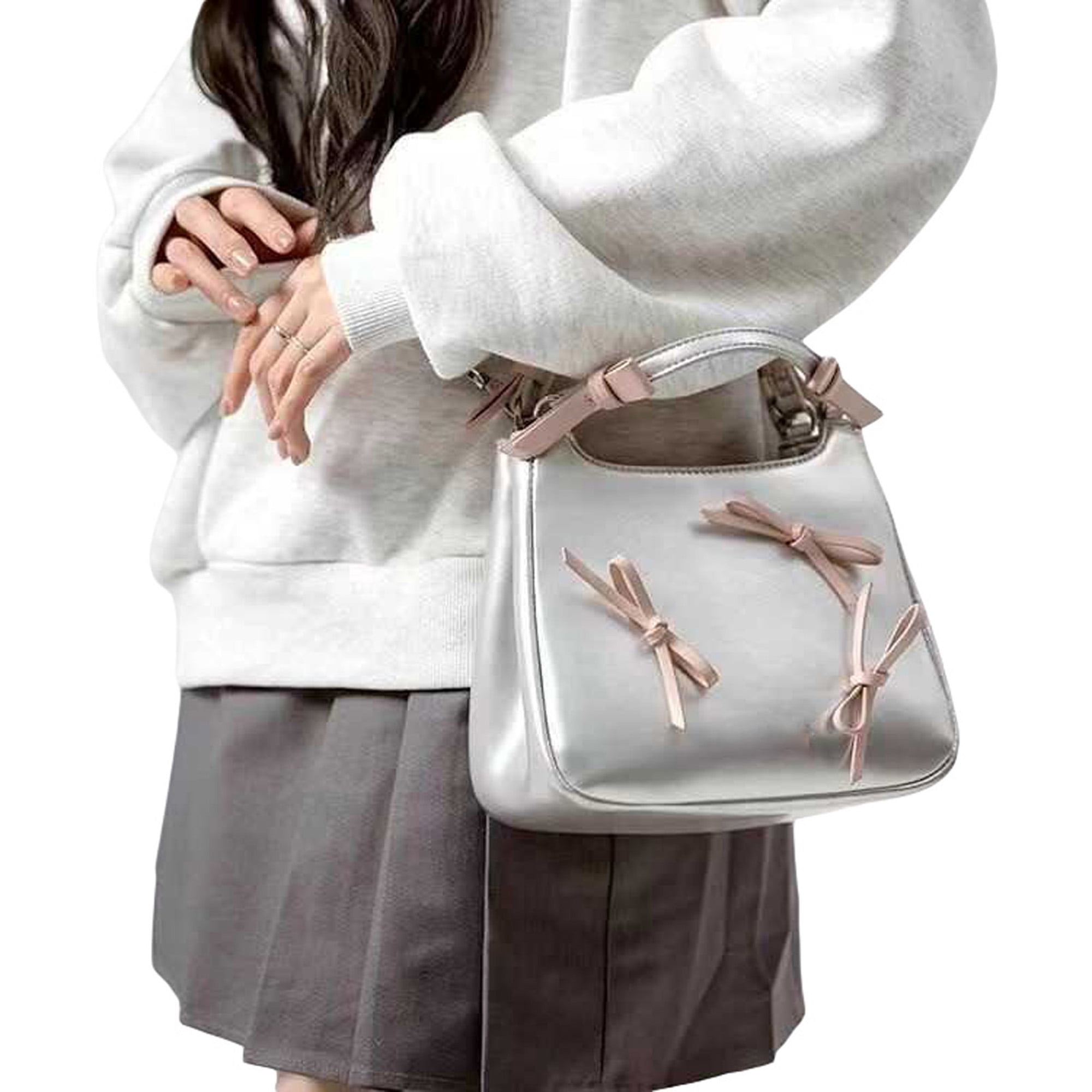 Small Handbags for Women with Top Carry Handle and Cute Bow Knot ...