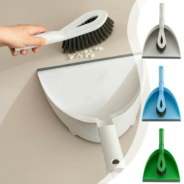 LKWLPD 2 Pcs Mini Dustpan and Brush Set Cat Litter Broom Small Dust ...