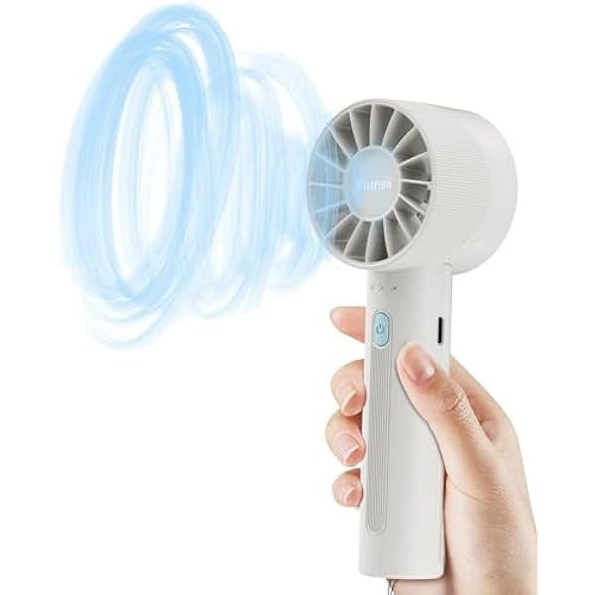 Small Handheld Fan, Super Powerful Hand Fan with 4 Speeds 16 Hours USB ...