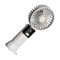 Small Handheld Fan with 5 Adjustable Speed Quiet USB Rechargeable Desk ...