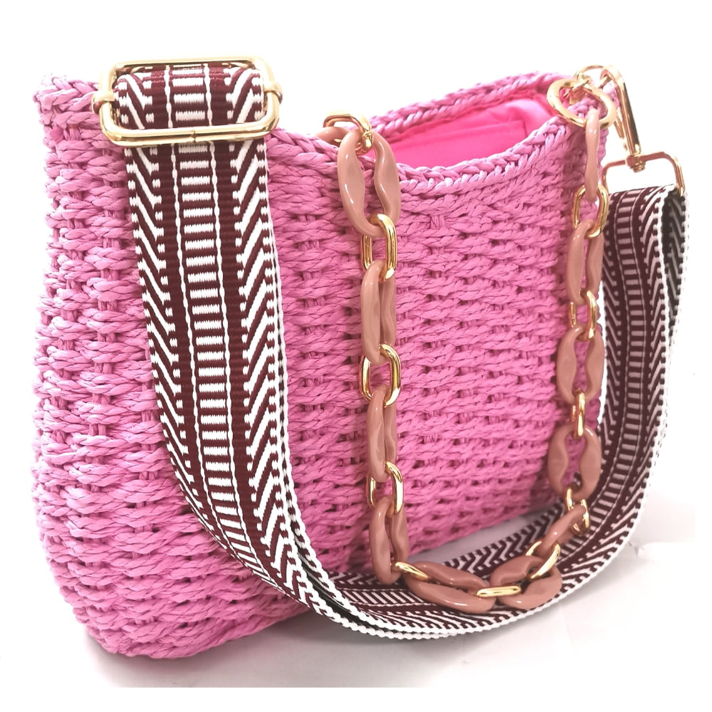 Small Handmade Straw Pocketbook Crossbody Bag for Women, Summer Chic ...