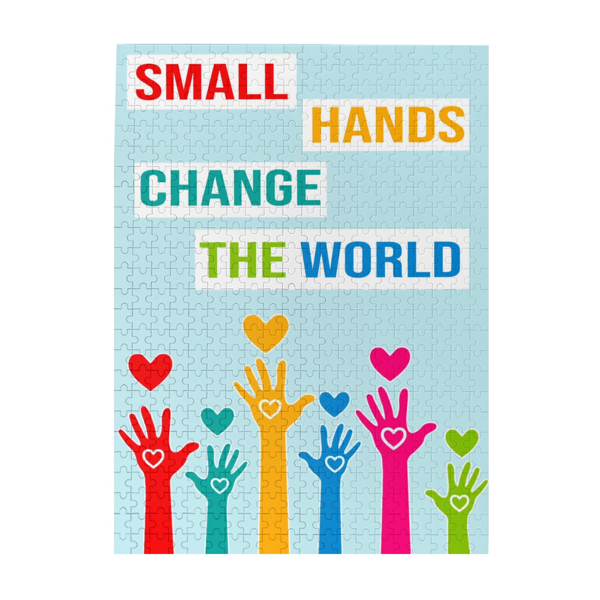 Small Hands Change The World Puzzle, Diversity Wall Art, Classroom ...